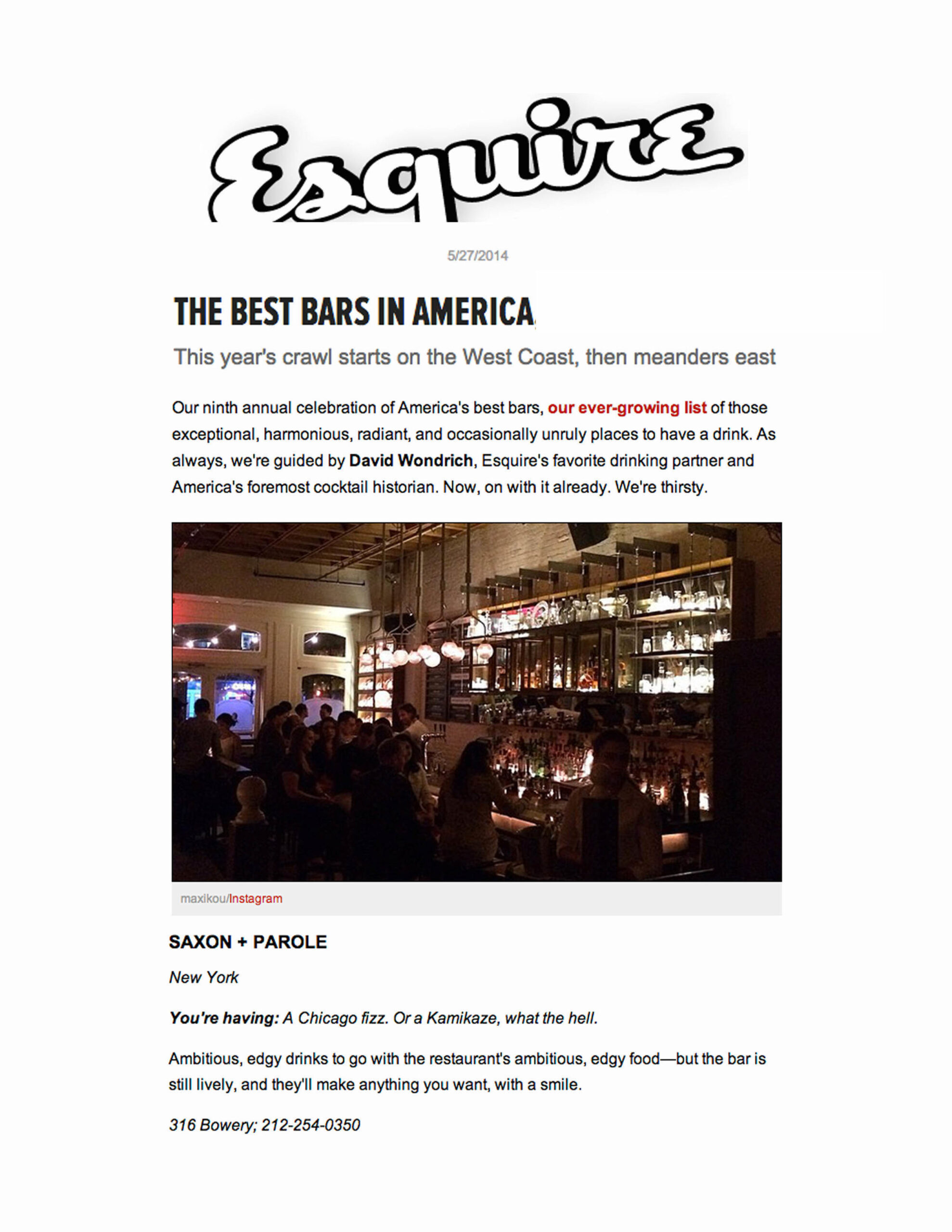 AvroKO Hospitality Groups Awards & Press | AvroKO Hospitality Group